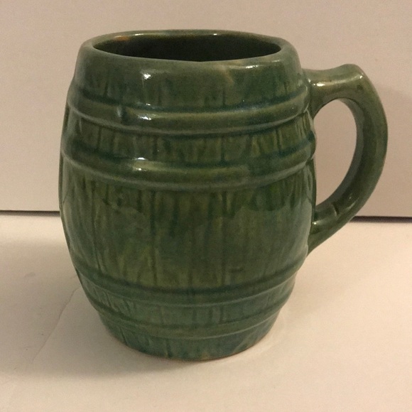 Mccoy | Dining | Vintage Mccoy Pottery Barrel Mug Green Euc | Poshmark